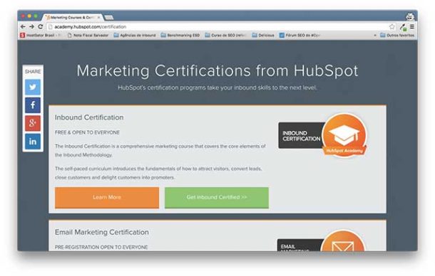 Certificado HubSpot de Inbound Marketing